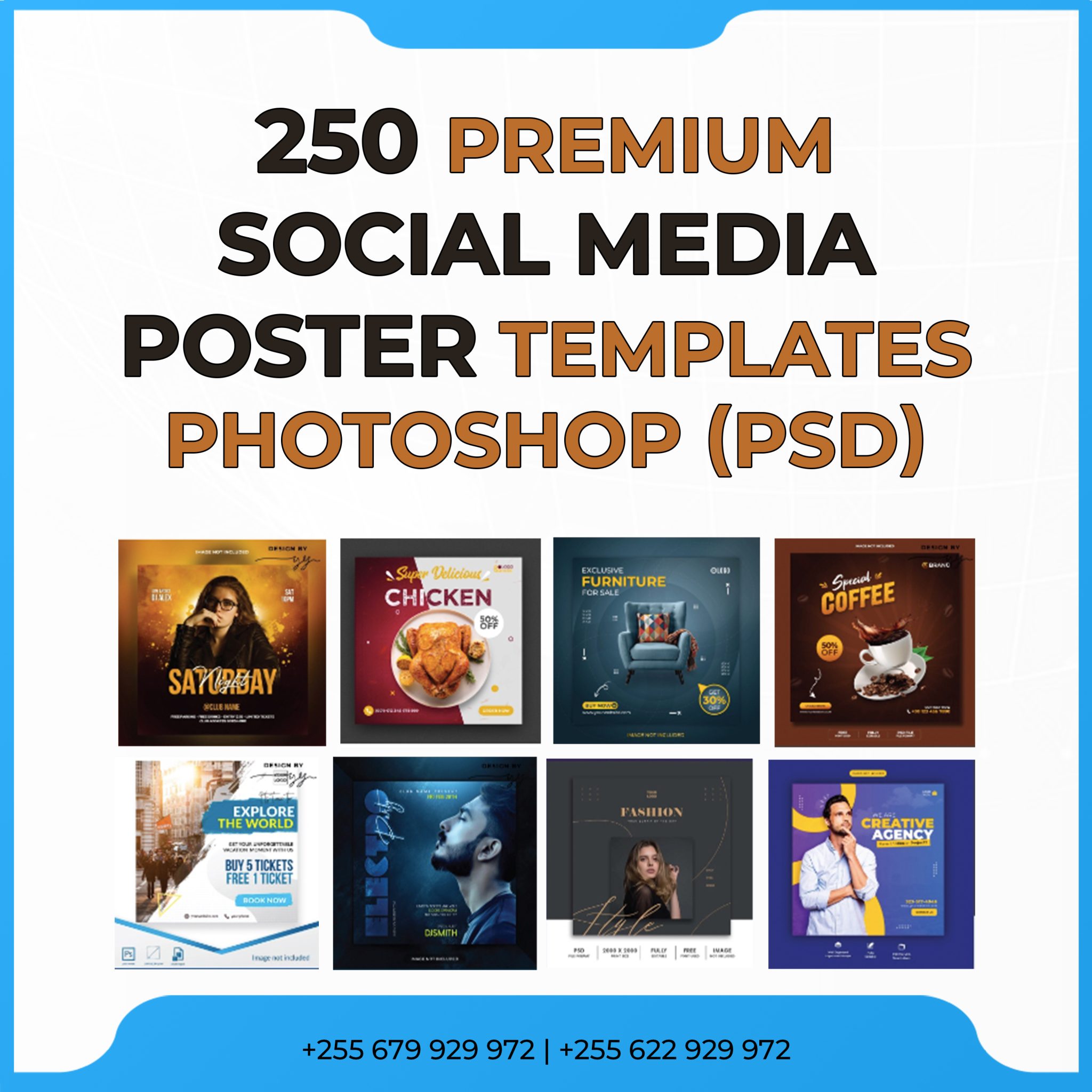250 Premium SOCIAL MEDIA POSTER TemplateS PHOTOSHOP (PSD) – Oasis ...